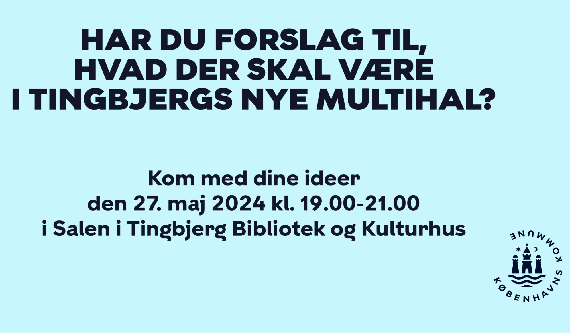 Kom til åbent borgermøde om den nye multihal i Ting-bjerg Idrætspark d ...